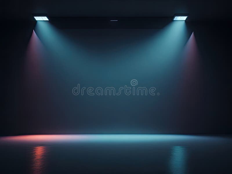 Minimalistic Stage Background with Fog and Light. Ai Generative Stock ...
