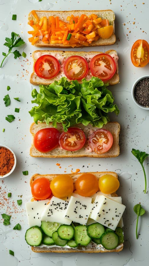 Minimalistic Step by Step Sandwich Making Photoreportage on Bright ...