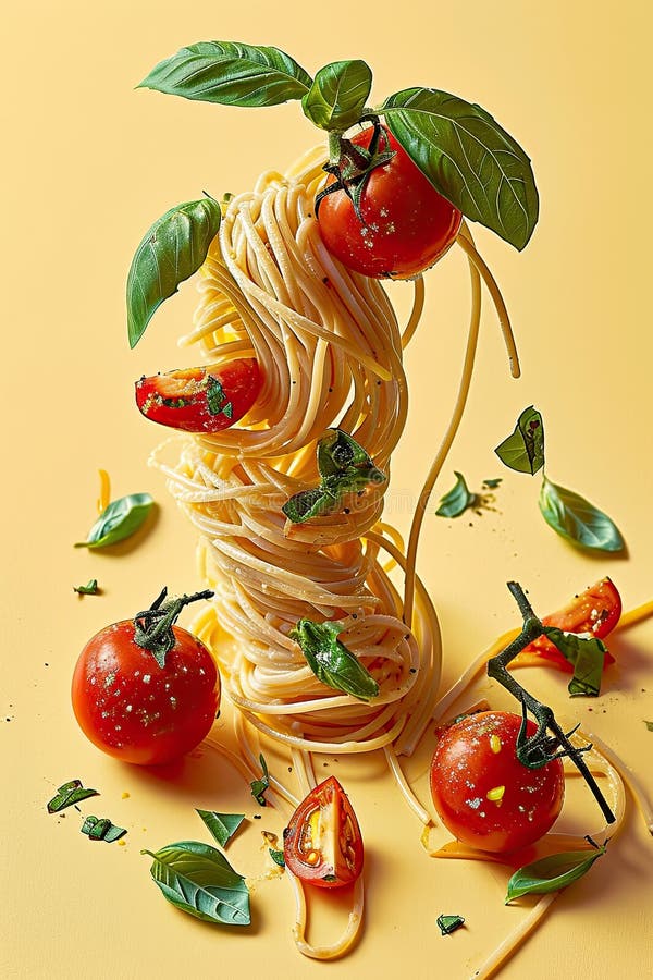 A Minimalistic Still Life Concept: a Neatly Arranged Stack of Spaghetti ...