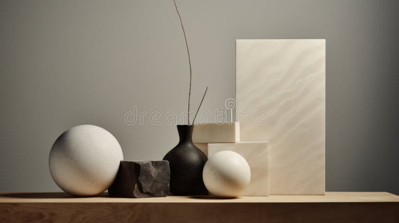 Minimalistic Still Life of Materials and Textures AI Generated Stock ...