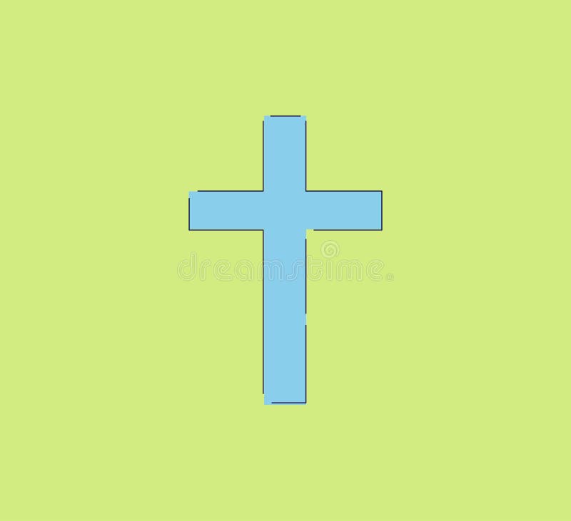 A Blue Cross on a Soft Green Background Creates a Striking Visual ...