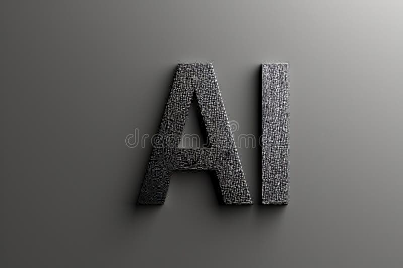 Minimalistic Style AI Letters Sign. Generative AI Stock Illustration ...