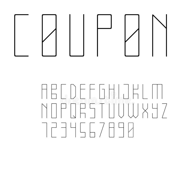 Minimalistic Style Sans Serif Font Stock Vector - Illustration of ...