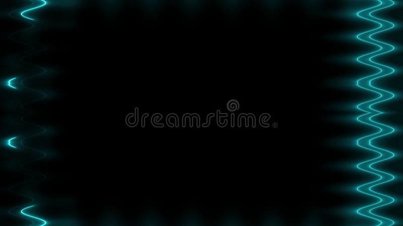 Abstract Blue Neon Wavy Frame Background Stock Video - Video of ...