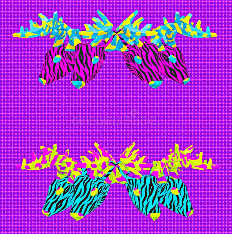 Minimalistic Stylized Collage Art. 3d Render Creative Deer Head Design ...