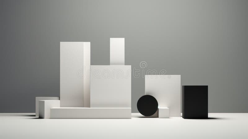 Minimalistic Superb Clean Abstract Set AI Generated Stock Photo - Image ...