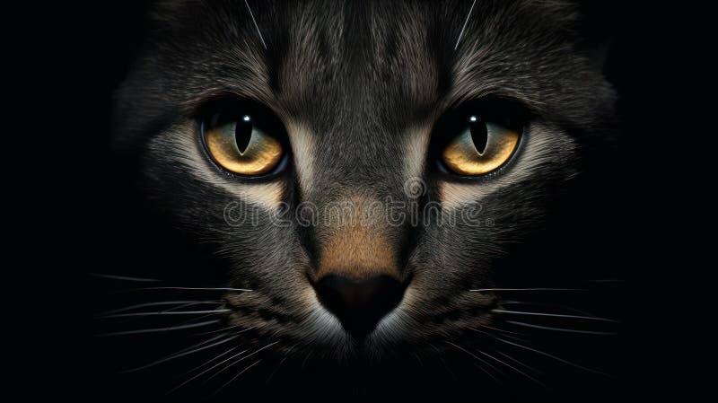 Minimalistic Superb Clean Image of a Cat with One Eye AI Generated ...