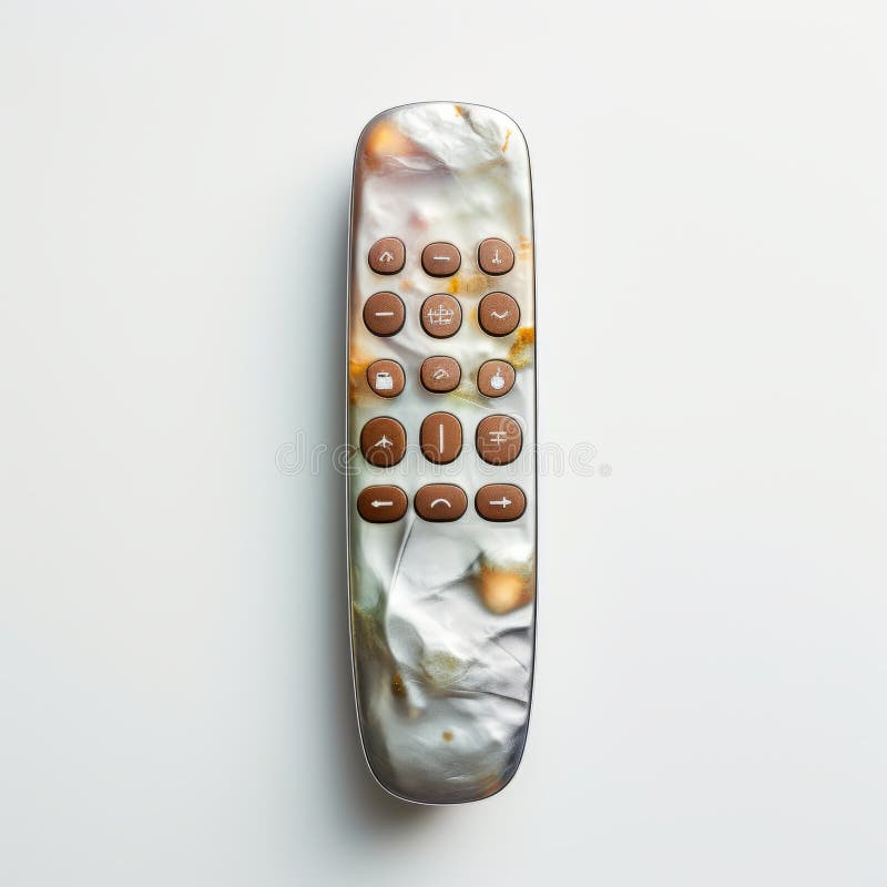Minimalistic Surrealism Remote Control with Brown and Tan Design Stock ...