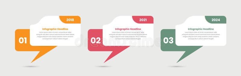 Minimalistic Text Bubble Shape Designed Steps Infographic Presentation ...