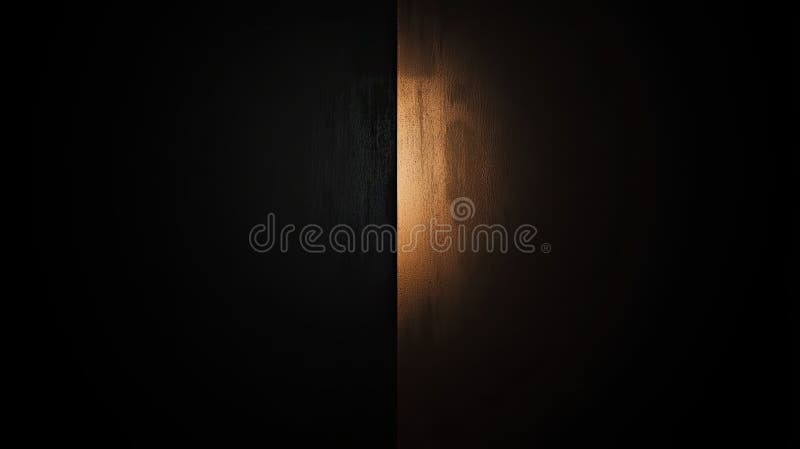 Minimalistic Textured Background Split between Darkness and Warm Golden ...