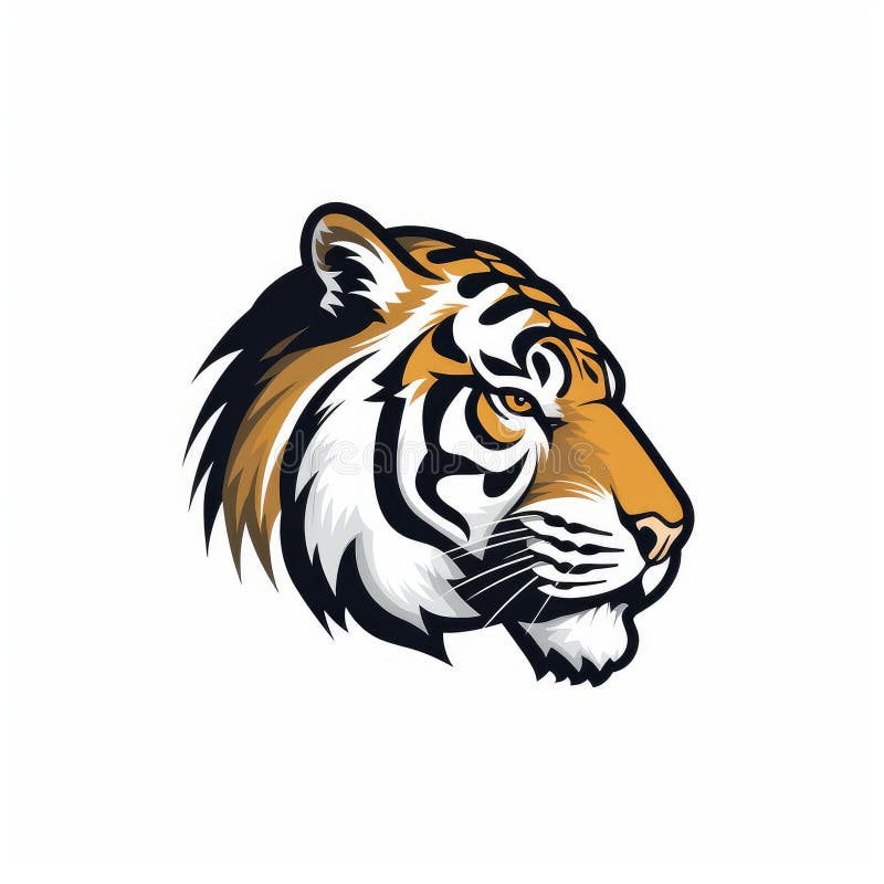 Minimalistic Tiger Logo in 2d Vector Icon Style Stock Illustration ...