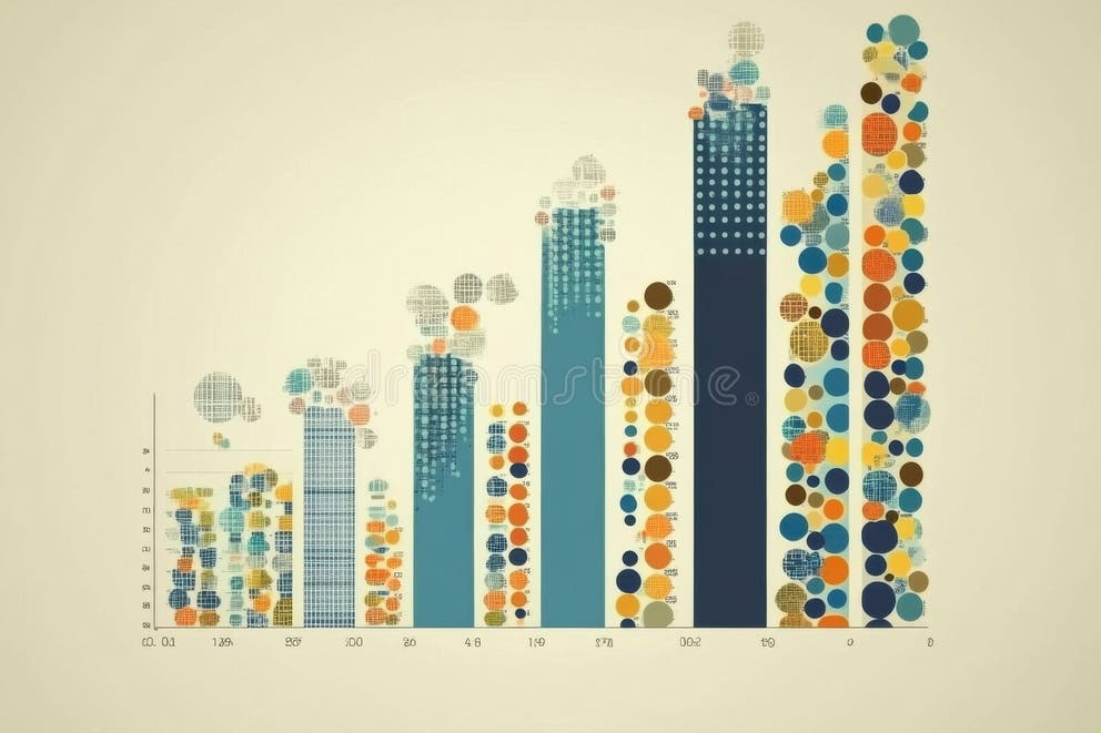 Minimalistic Timeline Concept with Colorful Graphs and Data Points for ...