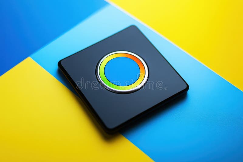 Minimalistic Toggle Button Design on Vibrant Background for Modern User ...
