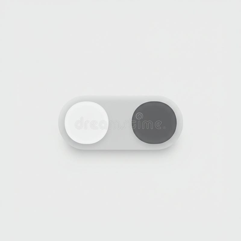 Minimalistic Toggle Switch Design with a White Circle on the Left and a ...