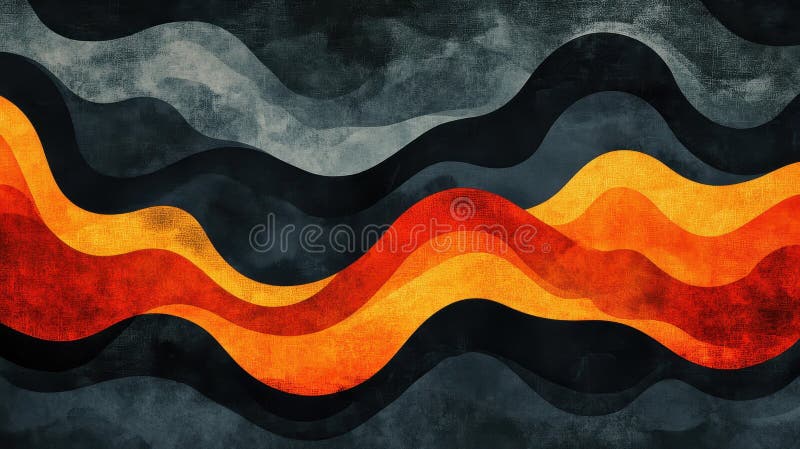 A Minimalistic Topographic Map Featuring Bold Black Lines and Soft ...