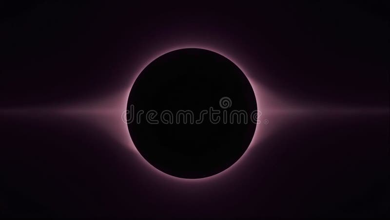 Sun Eclipse Purple Color Fire Dark Background Vector Moon Design Style ...