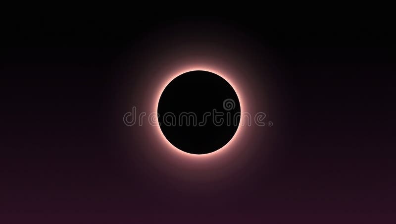 Sun Eclipse Purple Color Fire Dark Background Vector Moon Design Style ...