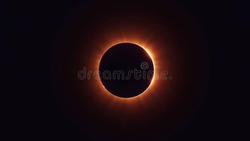 Sun Eclipse Purple Color Fire Dark Background Vector Moon Design Style ...