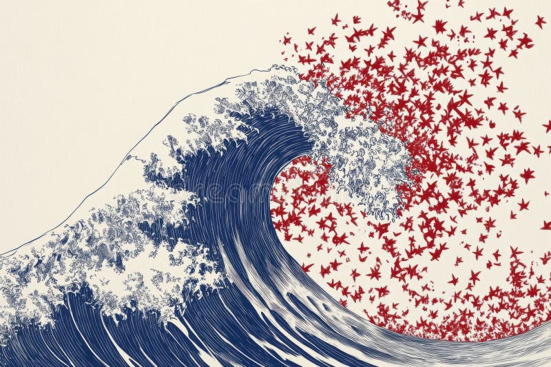 Minimalistic Traditional Wave and Flock Concept for Art and Design ...