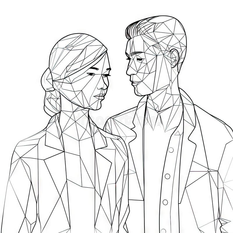 Minimalistic Trendy Line Art Drawing of a Couple. Perfect for Wedding ... Minimalistic Trendy Line Art Drawing of a Couple. Perfect for Wedding ...