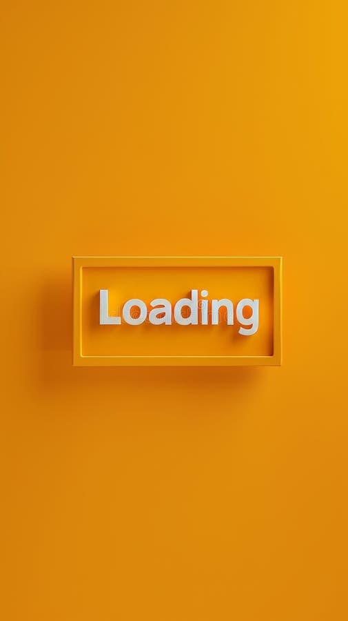 Minimalistic Typography of Loading Against Isolated Bright Backdrop for ...