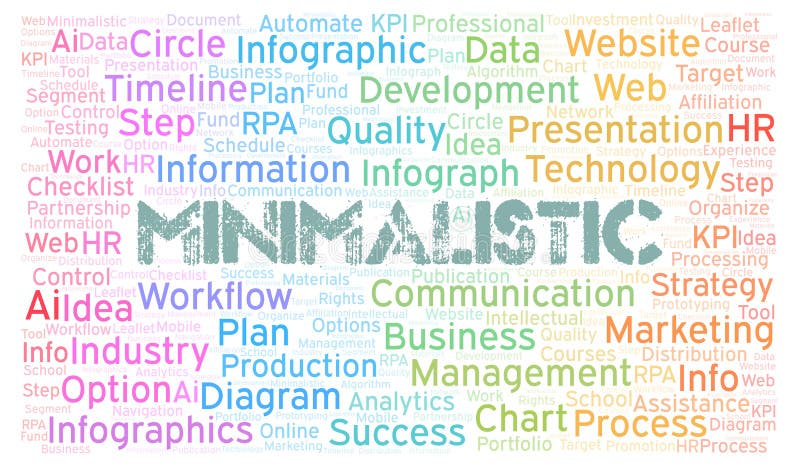 Minimalistic Typography Word Cloud Create with the Text only. Stock ...