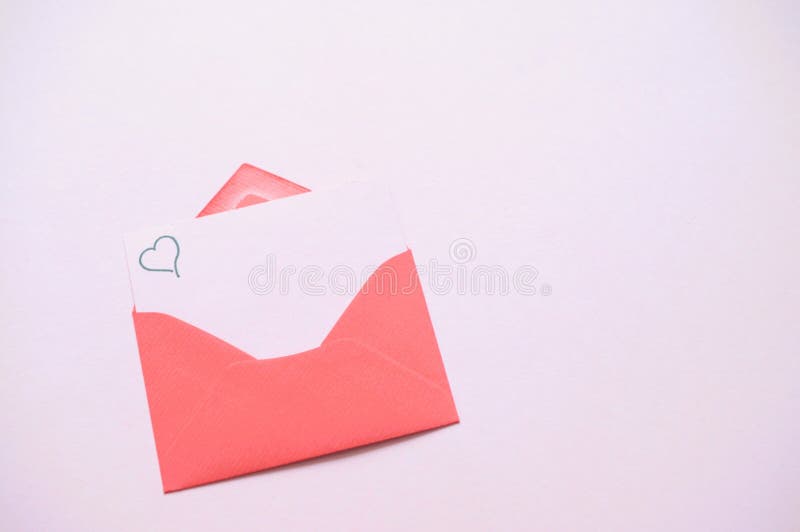 Empty card in red envelope stock illustration. Illustration of ...