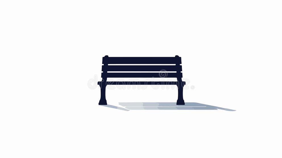 Minimalistic Vector Bench Symbol on White Background Stock Illustration ...