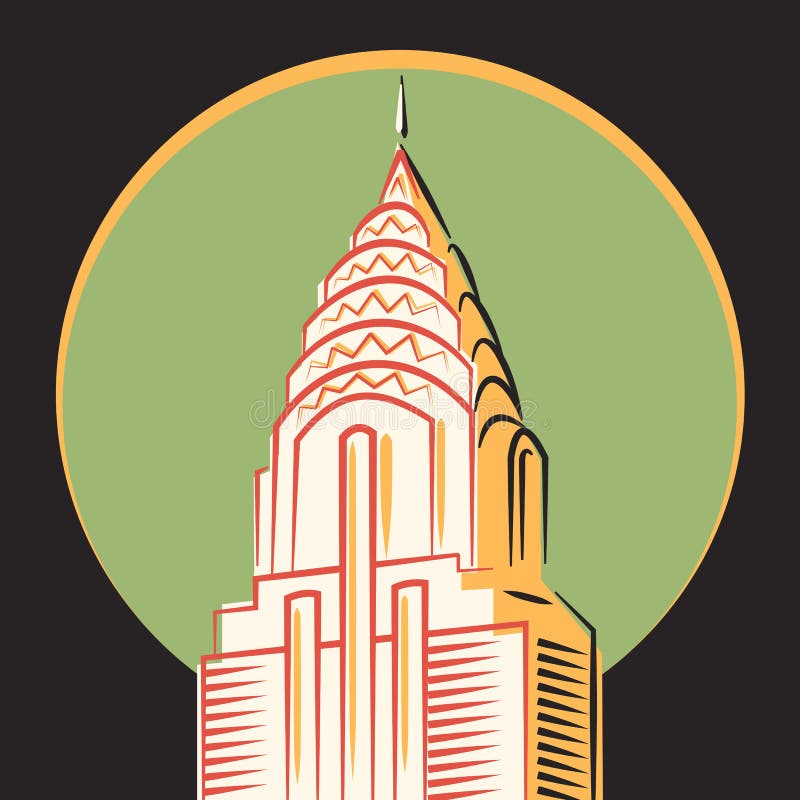 Minimalistic Vector Icon, the Chrysler Building, New York Editorial ...
