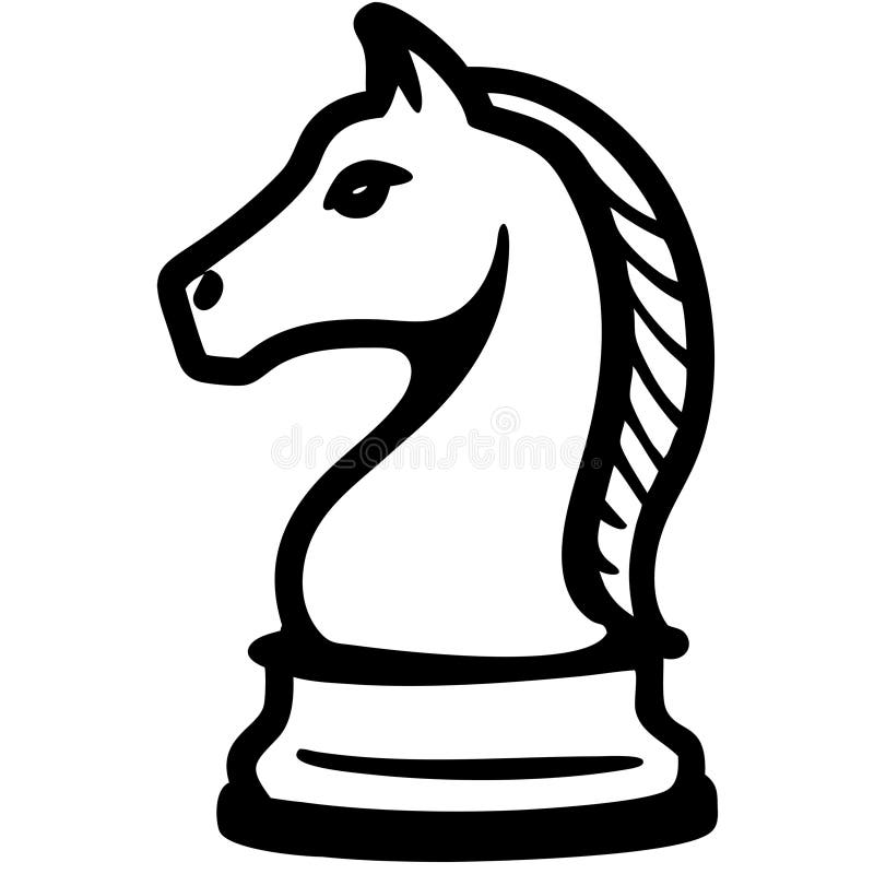 Chess Knight Horse Vector Illustration for Creative Designs Stock ...