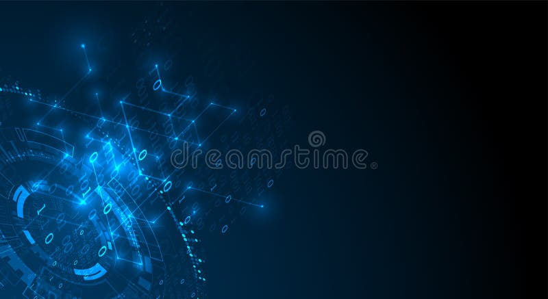 Vector Illustration. Digital Technology and Engineering Background ...