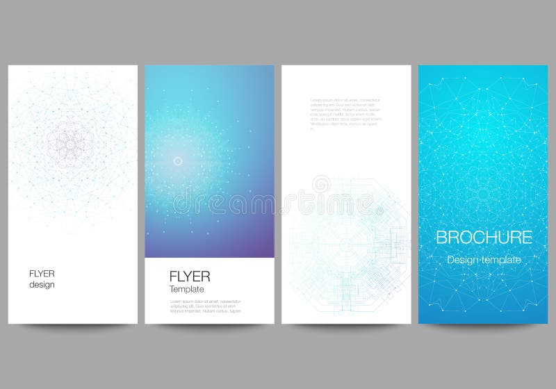 The Minimalistic Vector Illustration of the Editable Layout of Flyer ...