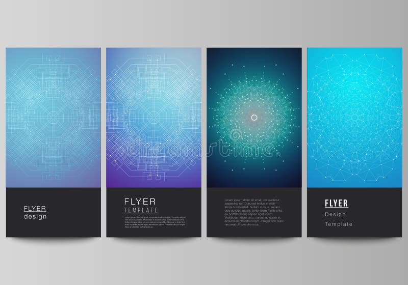 The Minimalistic Vector Illustration of the Editable Layout of Flyer ...