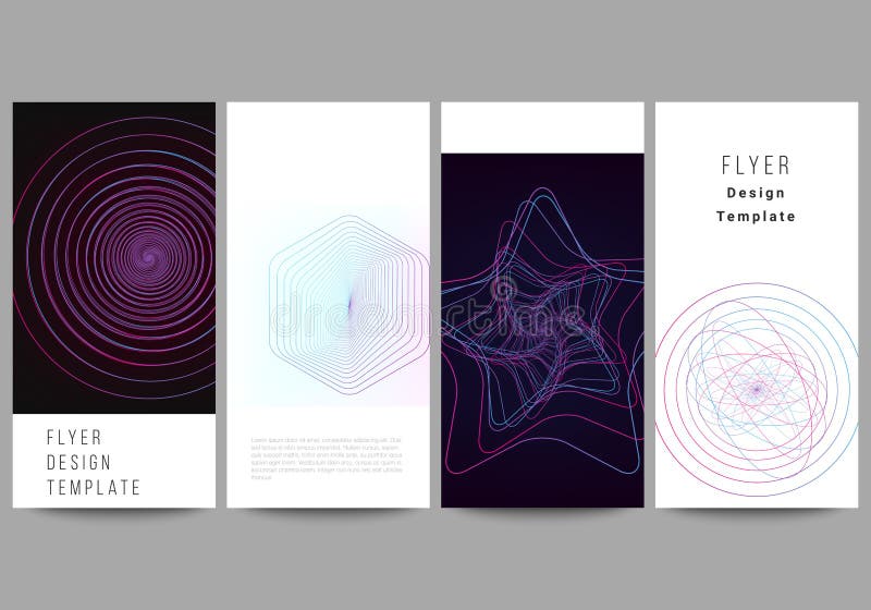 The Minimalistic Vector Illustration of the Editable Layout of Flyer ...