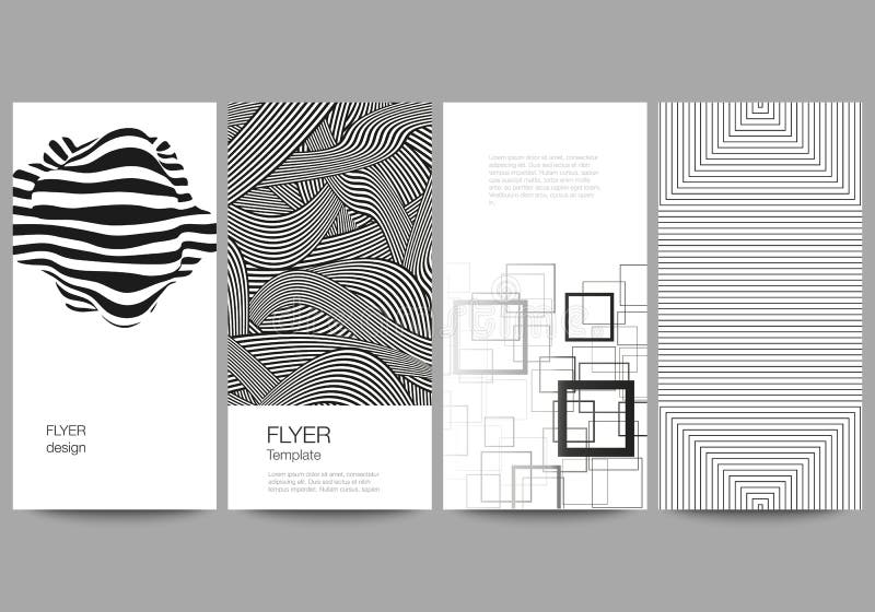 The Minimalistic Vector Illustration of the Editable Layout of Flyer ...