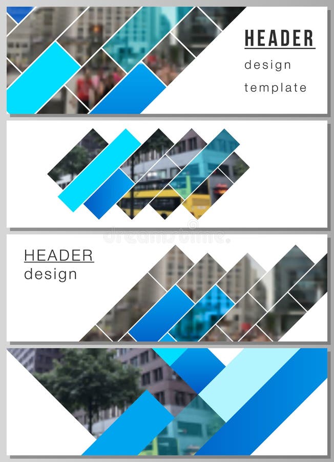 The Minimalistic Vector Illustration of the Editable Layout of Headers ...