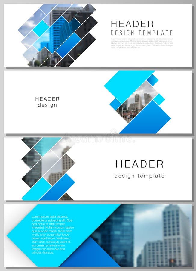 The Minimalistic Vector Illustration of the Editable Layout of Headers ...