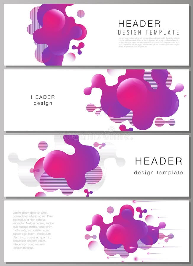 The Minimalistic Vector Illustration of the Editable Layout of Headers ...