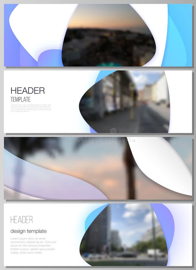 The Minimalistic Vector Illustration of the Editable Layout of Headers ...