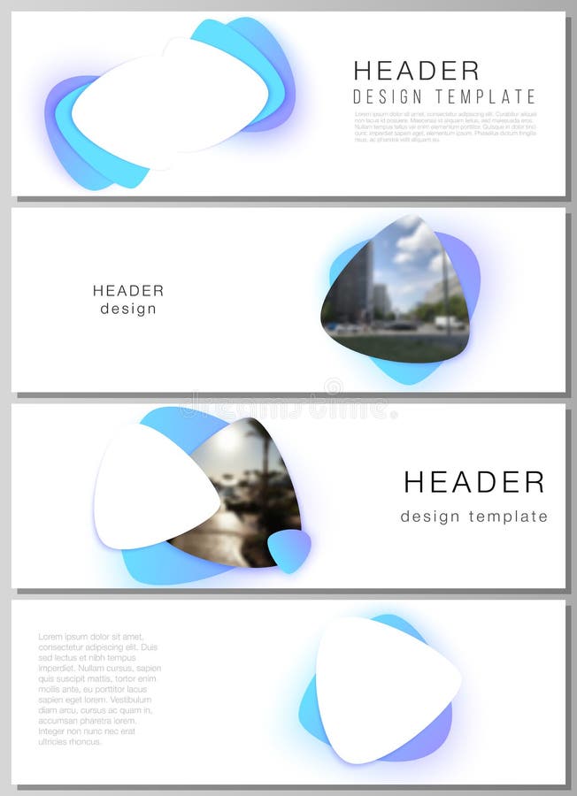 The Minimalistic Vector Illustration of the Editable Layout of Headers ...