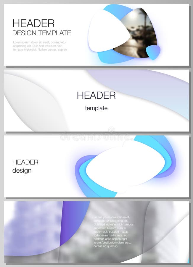 The Minimalistic Vector Illustration of the Editable Layout of Headers ...