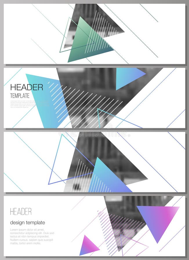 The Minimalistic Vector Illustration of the Editable Layout of Headers ...
