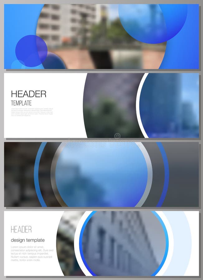 The Minimalistic Vector Illustration of the Editable Layout of Headers ...