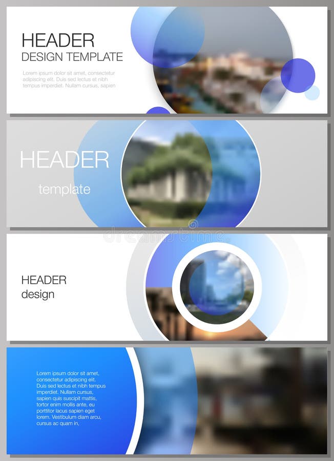 The Minimalistic Vector Illustration of the Editable Layout of Headers ...