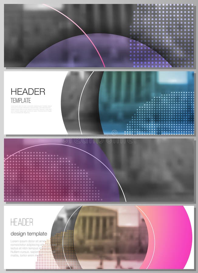 The Minimalistic Vector Illustration of the Editable Layout of Headers ...
