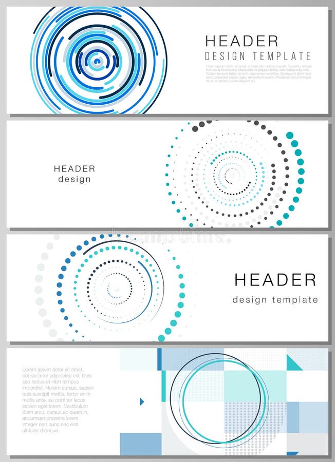The Minimalistic Vector Illustration of the Editable Layout of Headers ...
