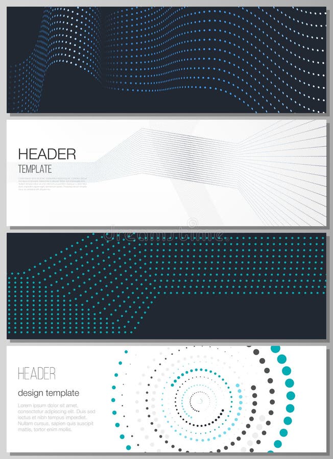 The Minimalistic Vector Illustration of the Editable Layout of Headers ...