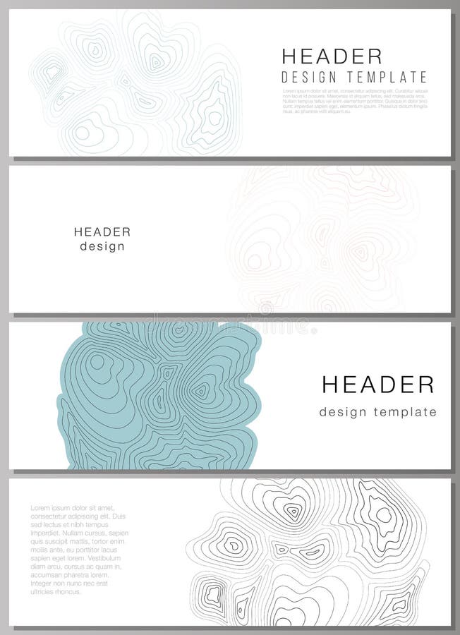 The Minimalistic Vector Illustration of the Editable Layout of Headers ...