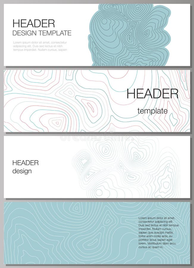 The Minimalistic Vector Illustration of the Editable Layout of Headers ...