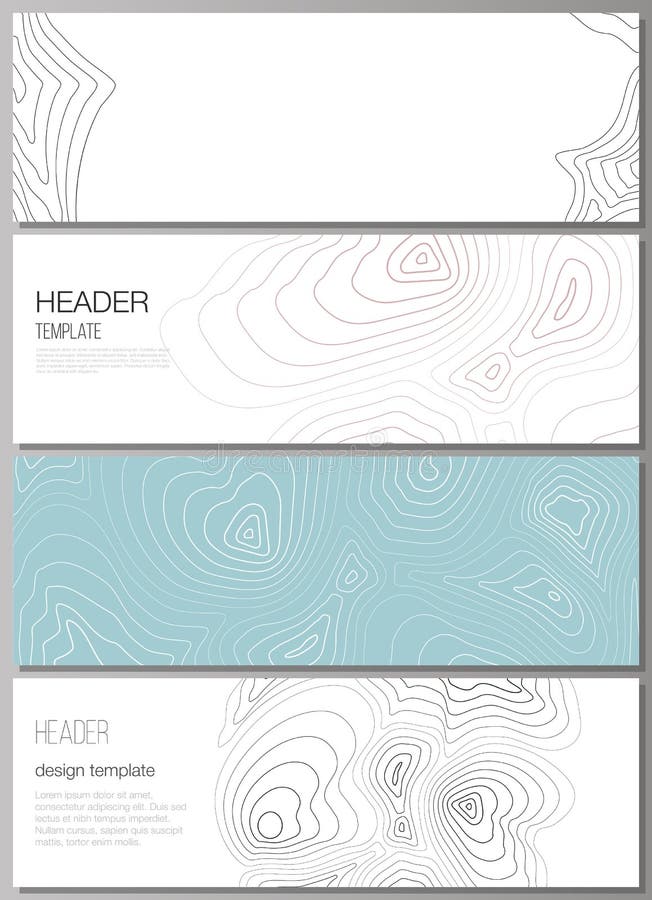 The Minimalistic Vector Illustration of the Editable Layout of Headers ...